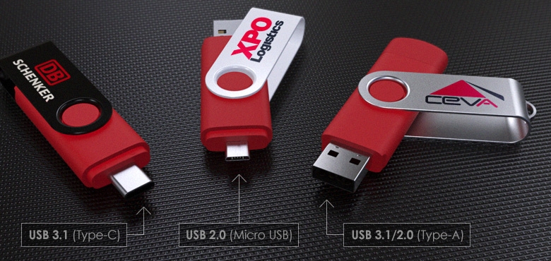 Mobile Spin Micro USB Flash Drive CustomUSB