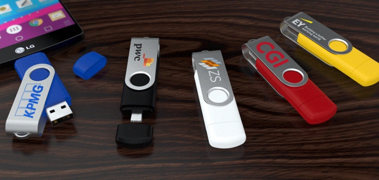 Mobile Spin Micro USB Flash Drive CustomUSB