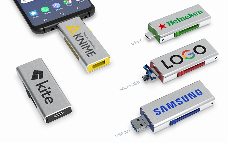 3-in-1 Mobile Slider USB Flash Drive CustomUSB